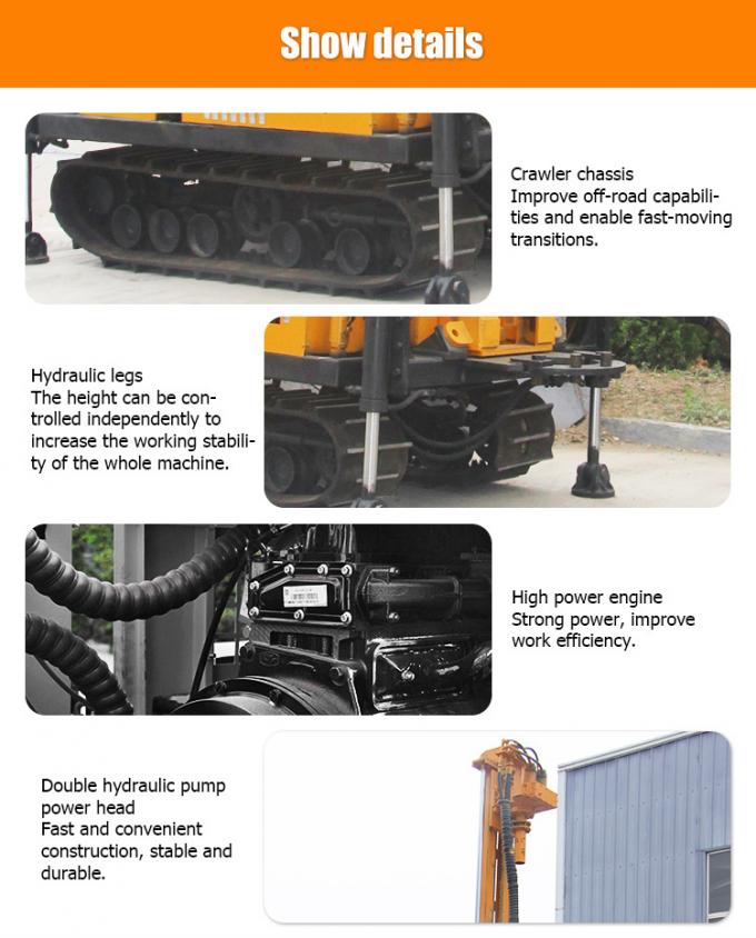 220m Rotary Hard Rock Drilling Equipment For Deep Wells